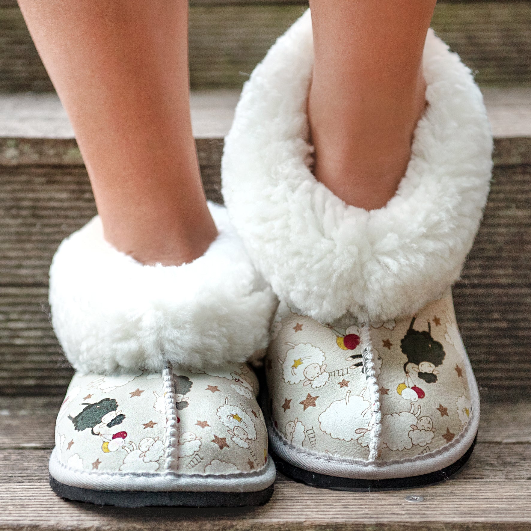 Genuine Leather Sheepskin Slippers - Sleepy Sheep – Tallula