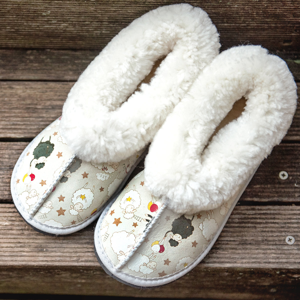 Genuine Leather Sheepskin Slippers - Sleepy Sheep – Tallula